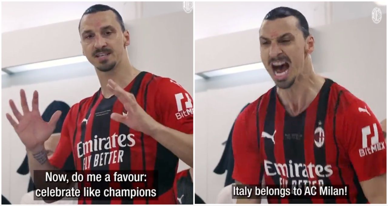 Zlatan Ibrahimovic's epic dressing room speech after AC Milan won Serie A