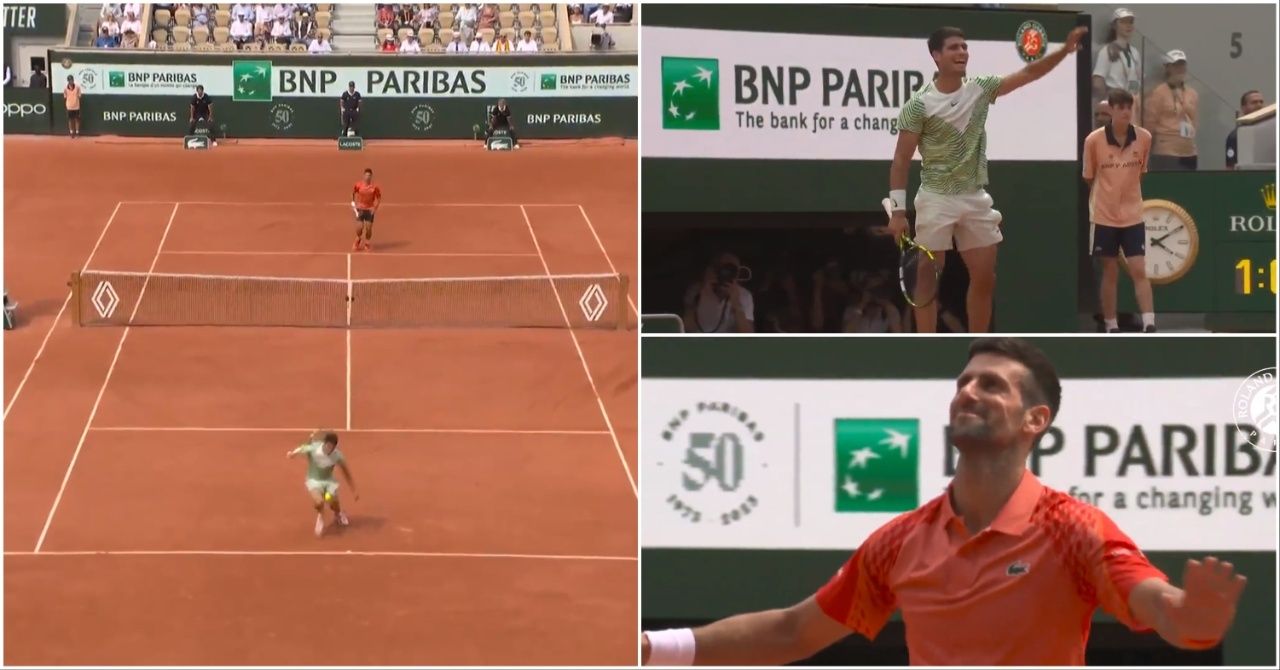 Carlos Alcaraz produces 'greatest tennis shot ever' vs Novak Djokovic ...