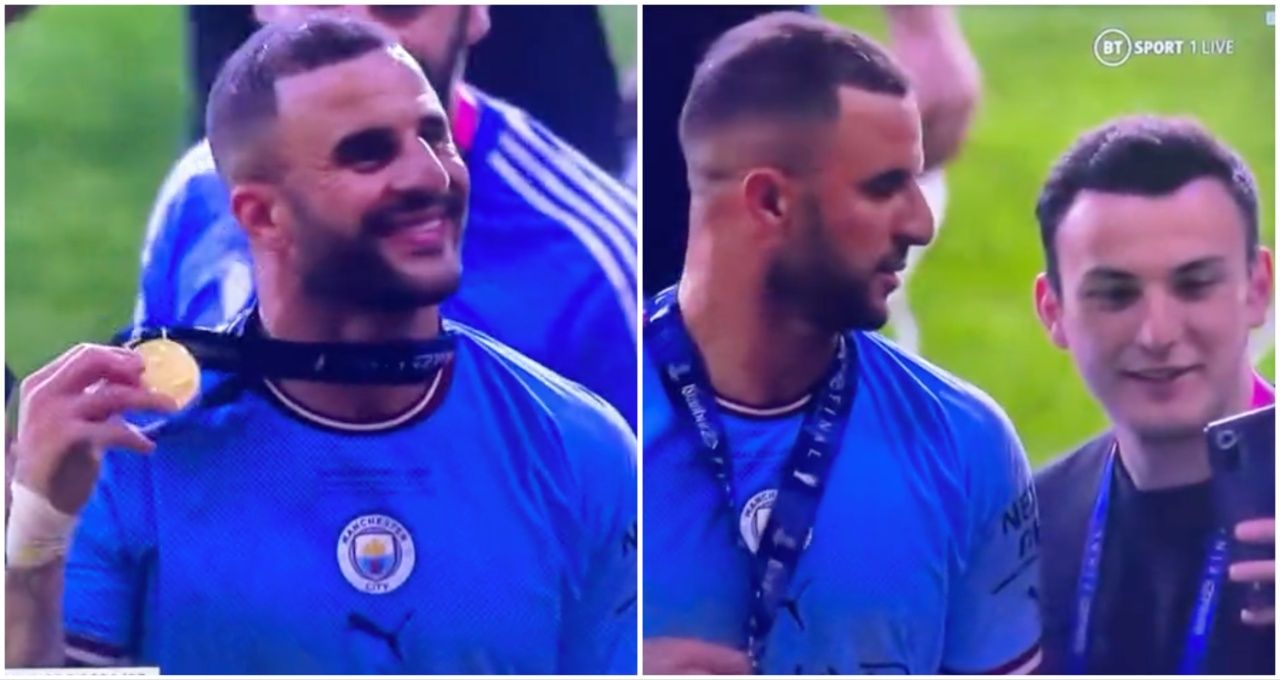 Kyle Walker wanted nothing to do with fan's selfie during Champions ...