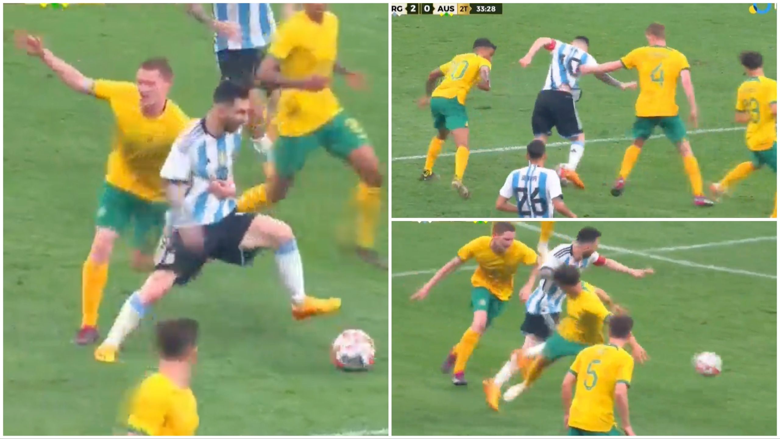 Lionel Messi makes 3 Australia players look silly with insane ball control