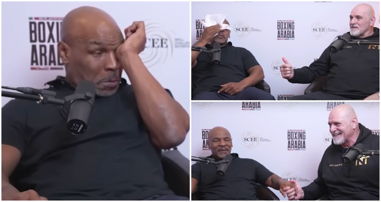 Mike Tyson gets emotional in interview during John Fury's tribute
