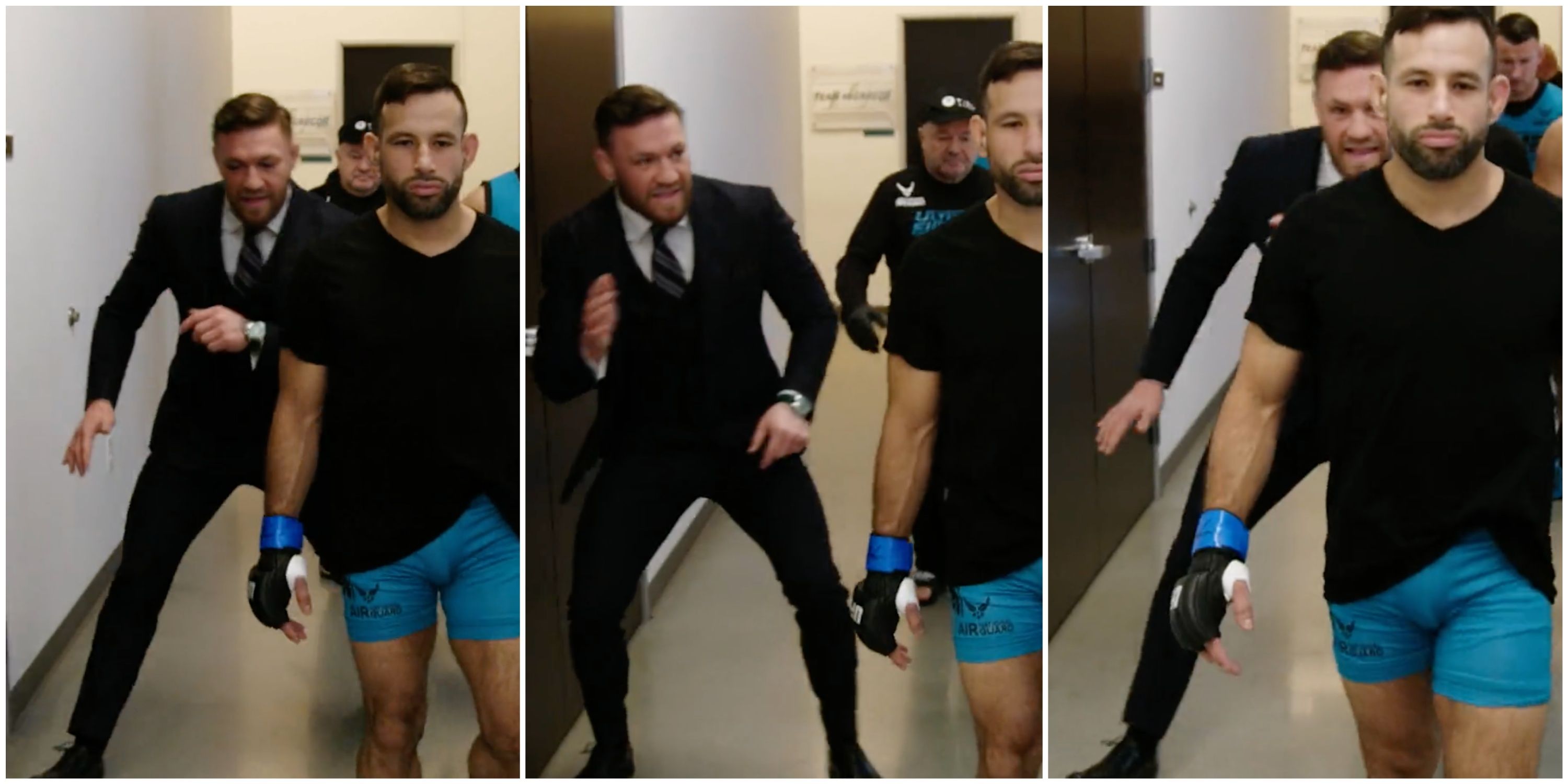 Conor McGregor's bizarre behaviour during fighter's cage walk on The ...