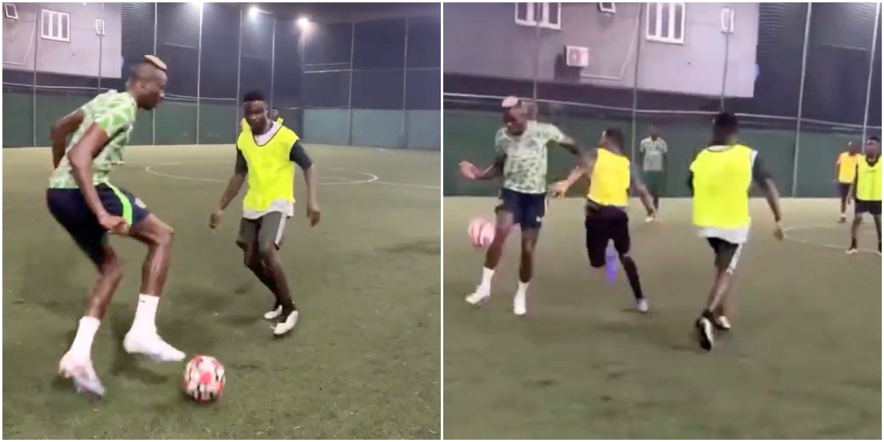 Victor Osimhen shows just how incredible professional footballers are ...