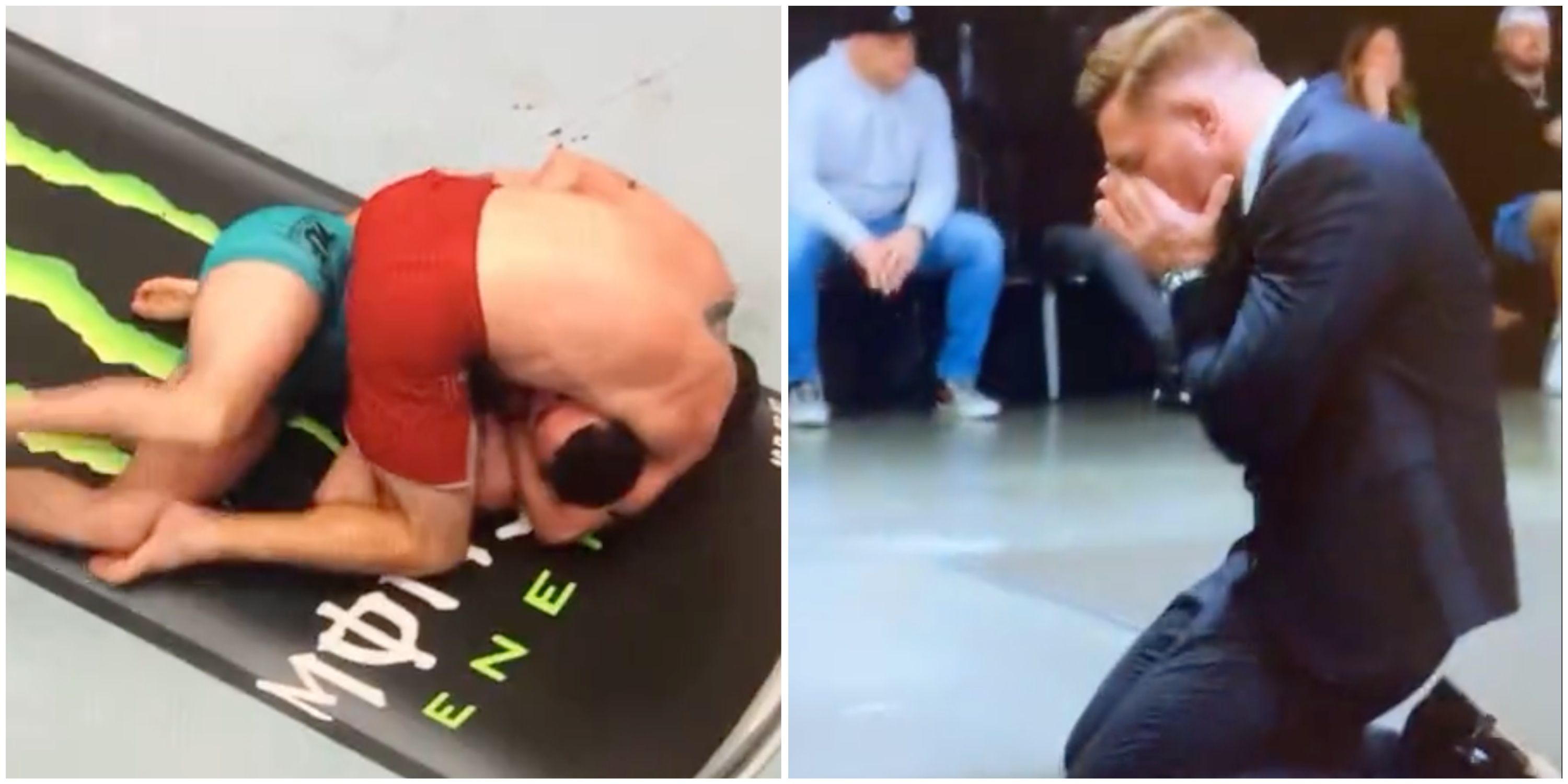 Conor McGregor's distraught reaction to going 6-0 down to Michael ...