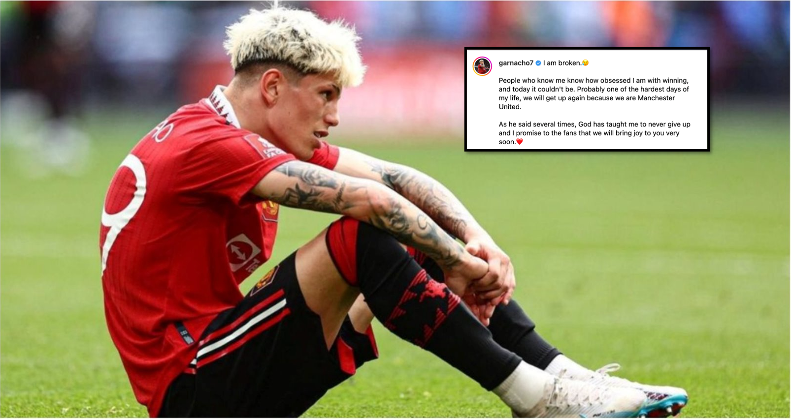 Manchester United's Alejandro Garnacho's heartbreaking Instagram post ...