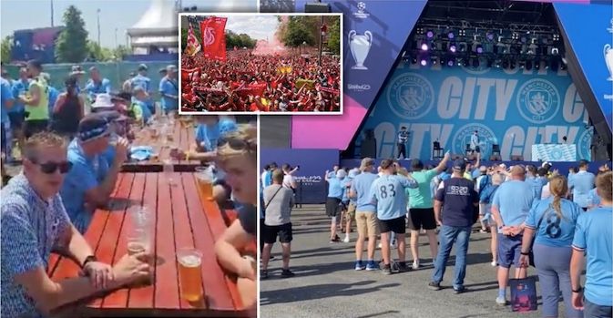 Man City fans mocked for atmosphere in Champions League final fanzone