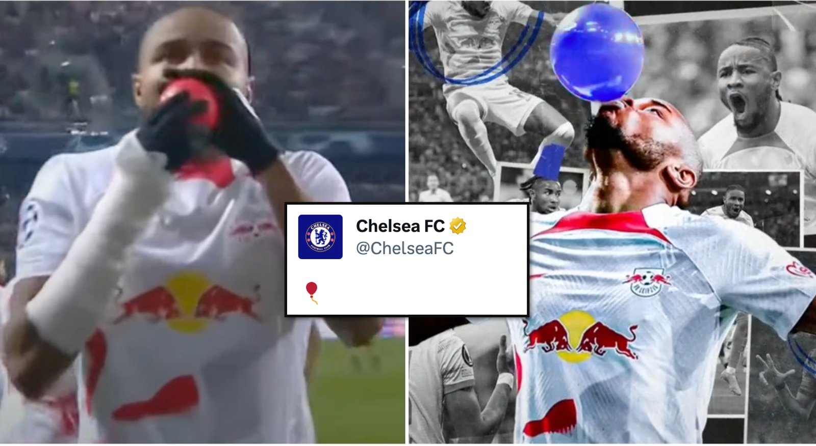Why does Chelsea's Christopher Nkunku celebrate with a balloon?
