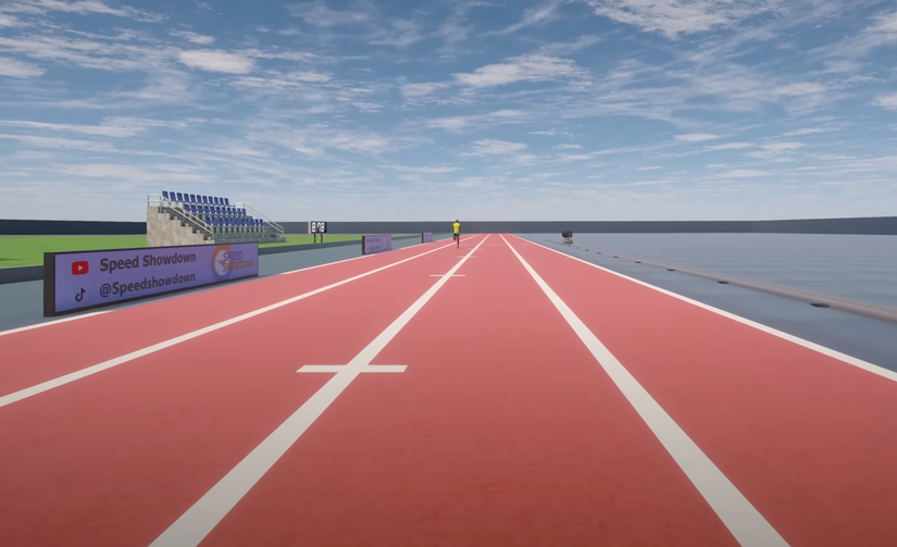 Usain Bolt vs 'average human' in a 100m race simulated