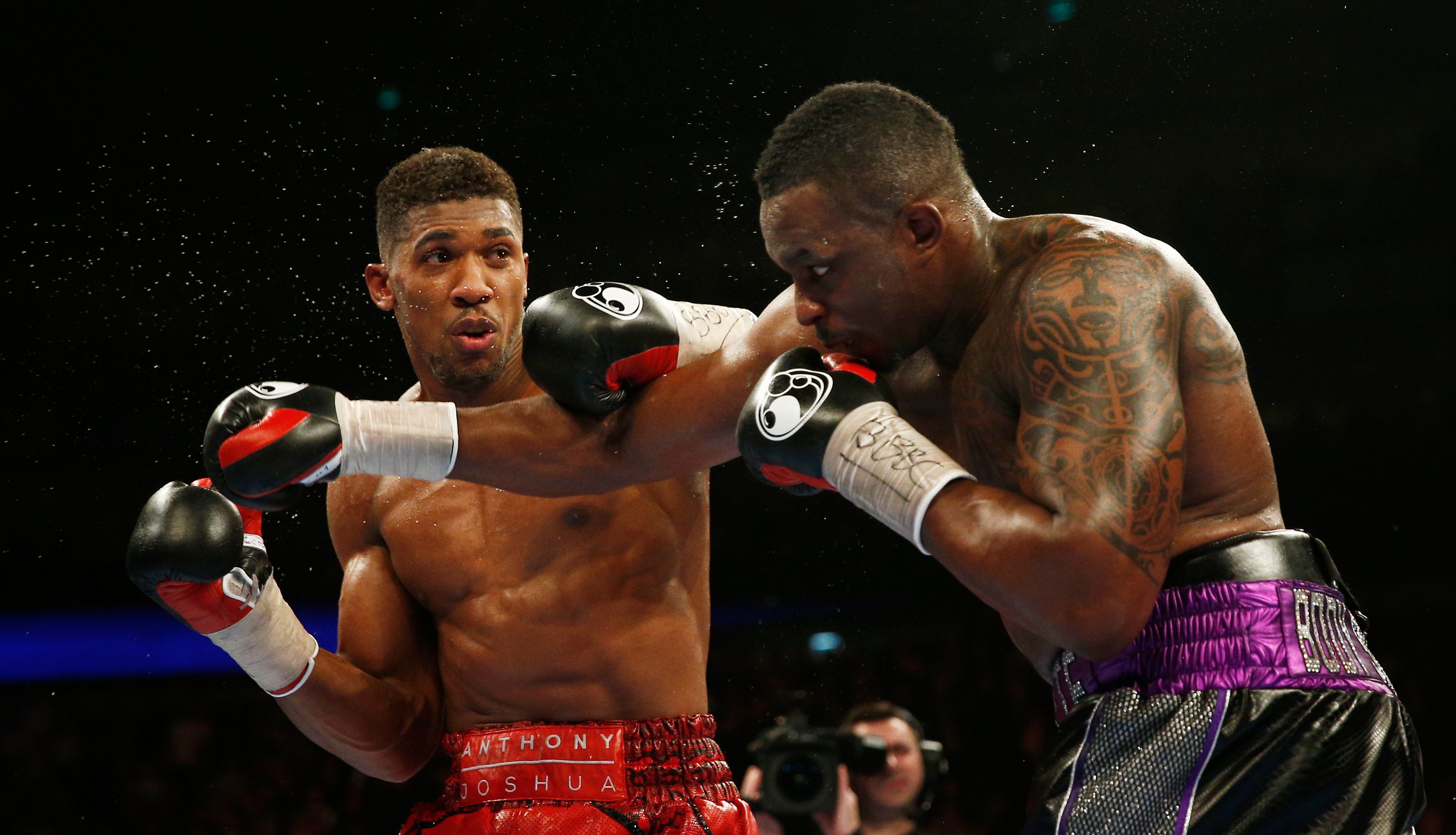 Anthony Joshua stares down Dillian Whyte in tense face-off