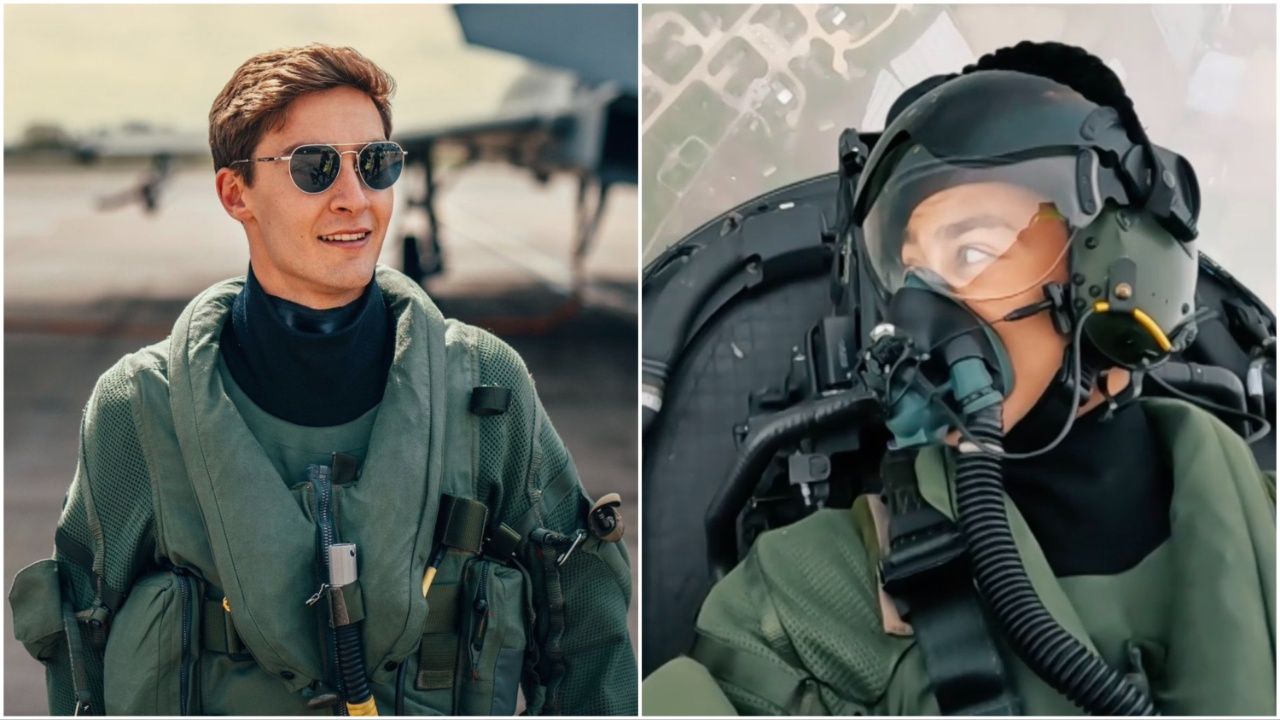 George Russell swaps F1 for RAF with thrilling ride in Typhoon fighter jet