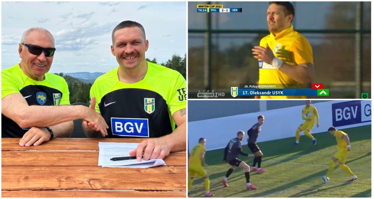 Oleksandr Usyk signs professional football deal after impressive debut