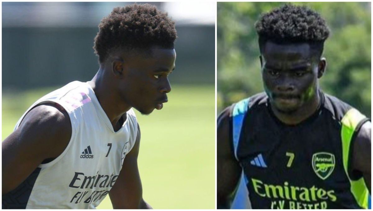 Arsenal star Bukayo Saka has undergone insane body transformation in ...