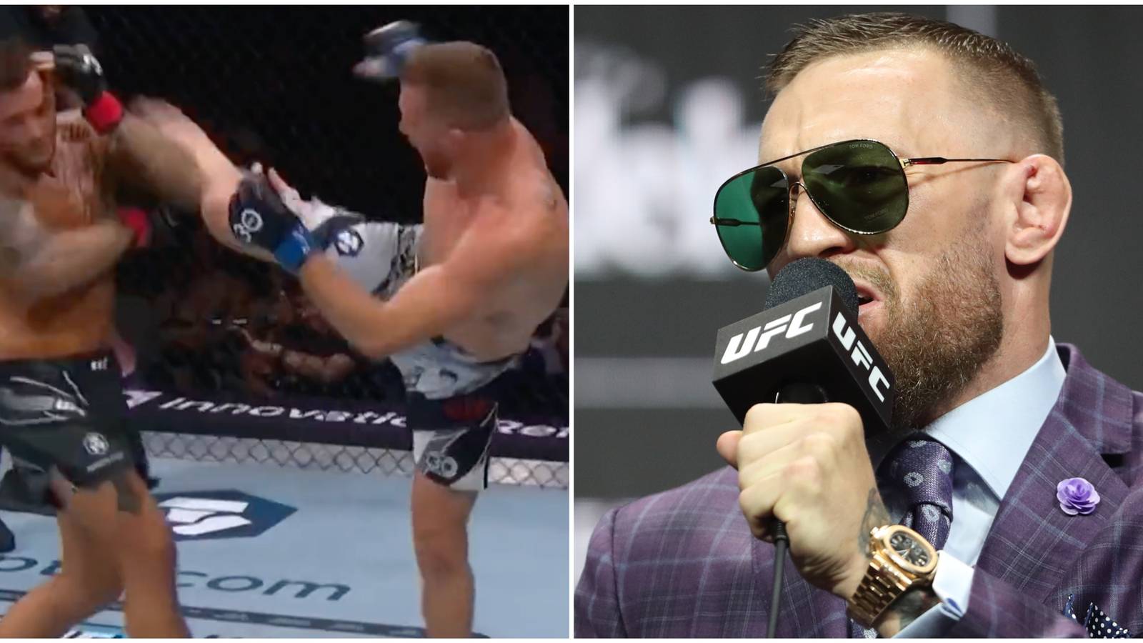 Conor McGregor responds to Dustin Poirier's brutal UFC KO by Justin Gaethje