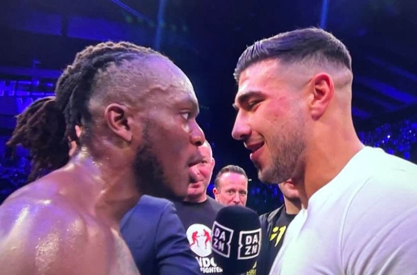 Tommy Fury smashes KSI’s face on punch machine and gets huge score