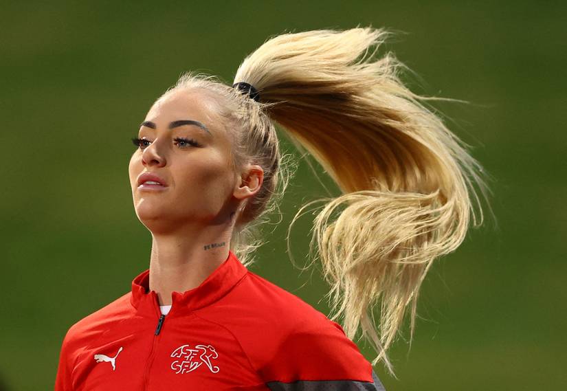 Alisha Lehmann shows YouTuber just how good she is at football