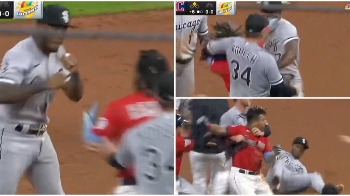 MLB: Full blown fist fight breaks out between Cleveland Guardians ...