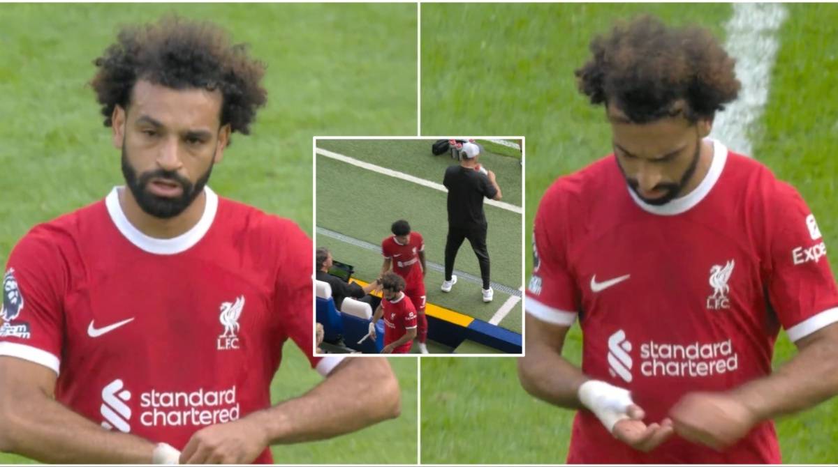 Mohamed Salah was fuming with his substitution during Chelsea vs Liverpool