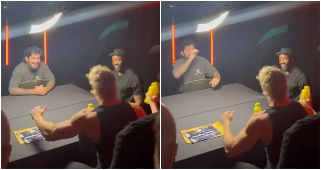 Logan Paul embarrasses Dillon Danis by making him flinch during first ...