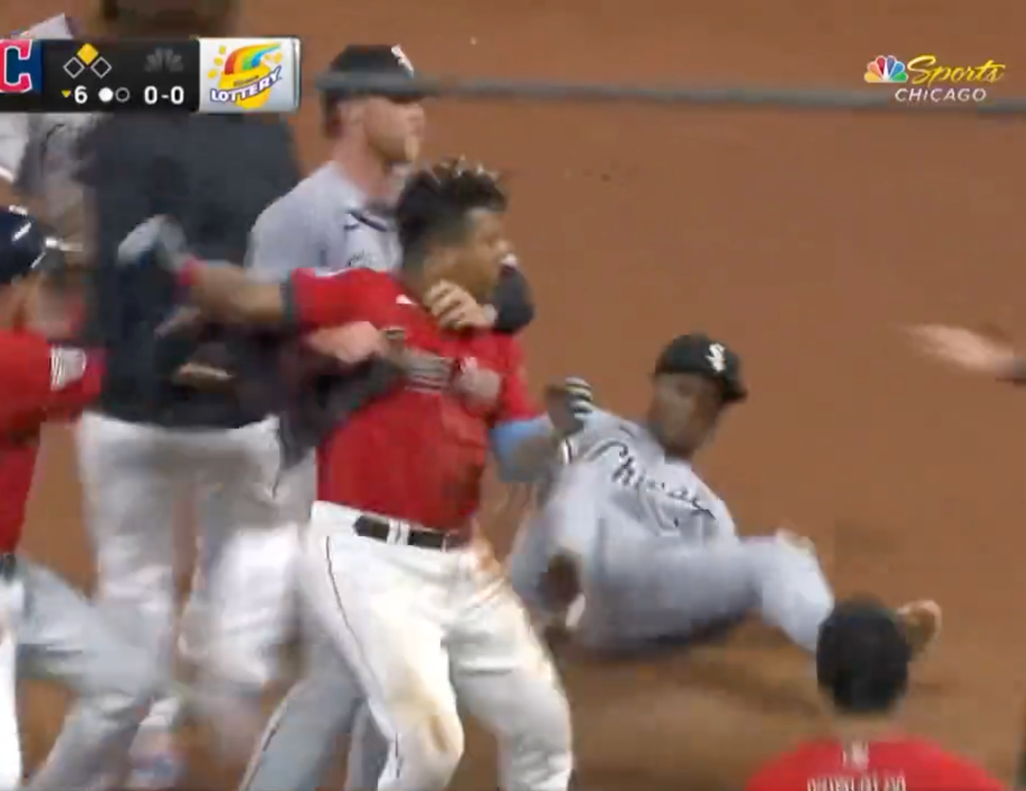 MLB: Full blown fist fight breaks out between Cleveland Guardians ...