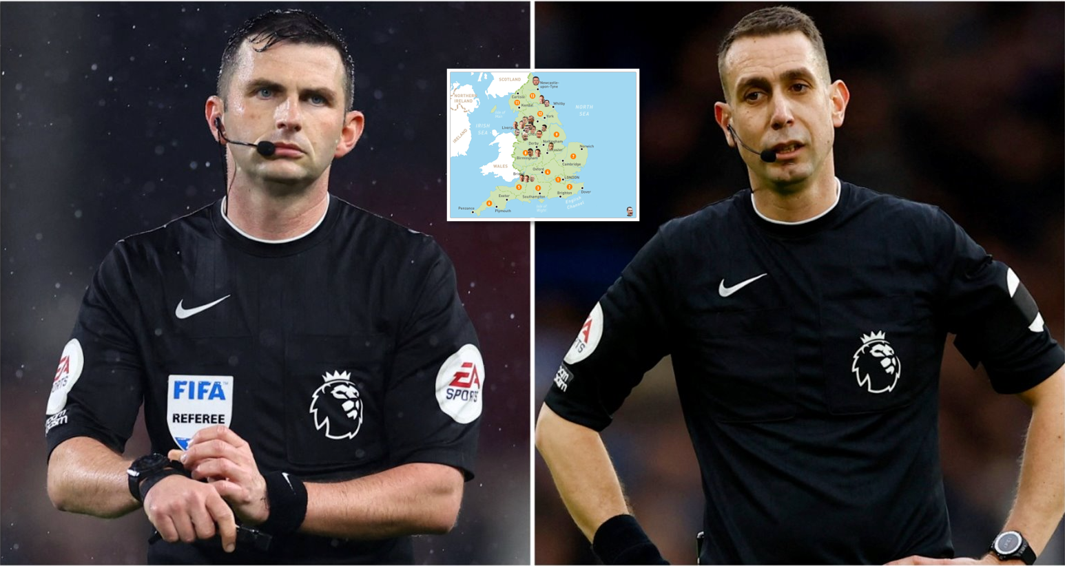 Where are all the Premier League referees from?