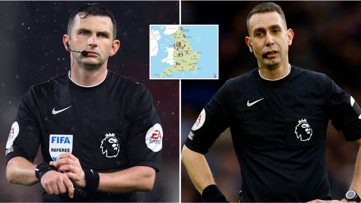 Where are all the Premier League referees from?