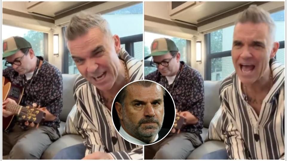 Robbie Williams sings cover of 'Angels' about Tottenham boss Ange ...