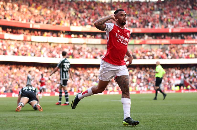 Arsenal 3-1 Man Utd: Home fans missed Rice and Jesus goals after ...