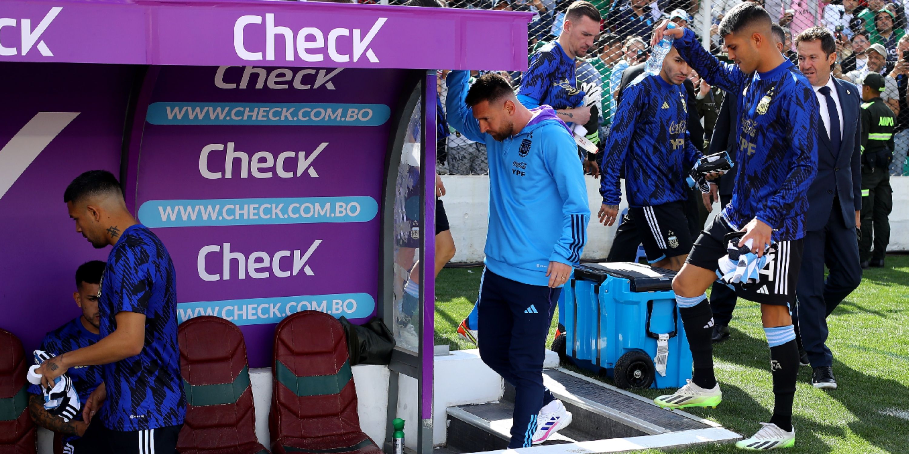 Why Lionel Messi was allowed on Argentina bench v Bolivia - despite not ...