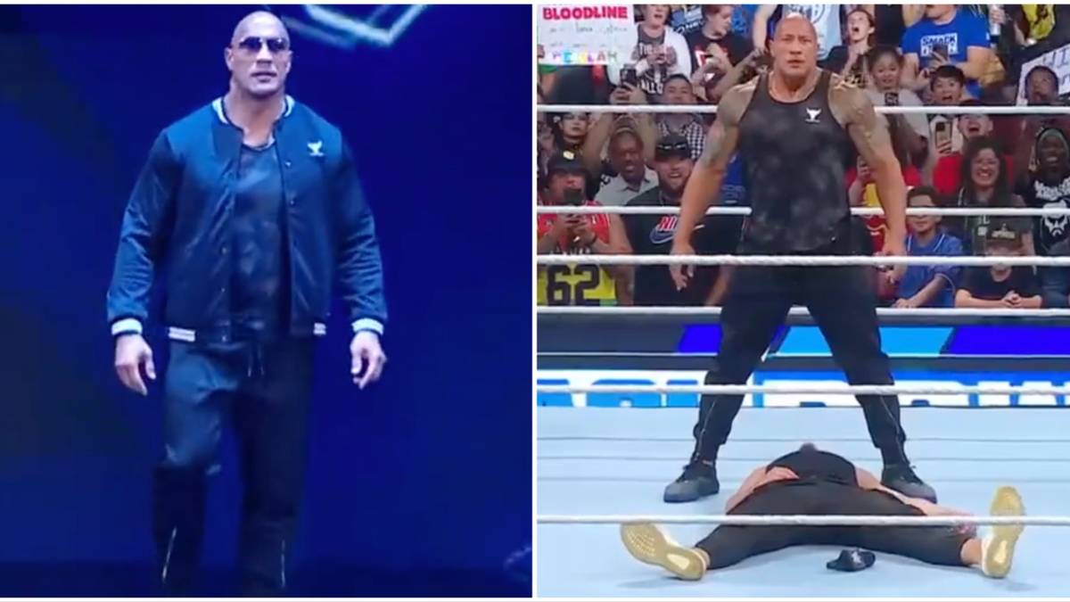 The Rock returns to WWE SmackDown to thunderous pop & gets physical