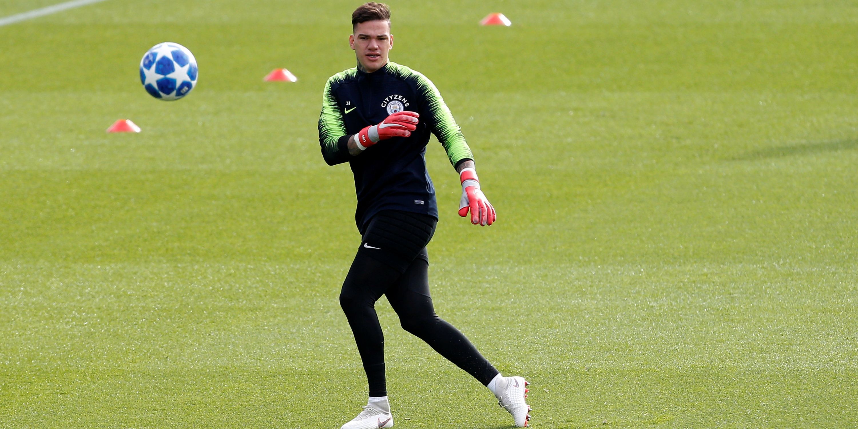 Pep Guardiola’s reaction to Ederson’s skill during Man City 3-1 Red ...