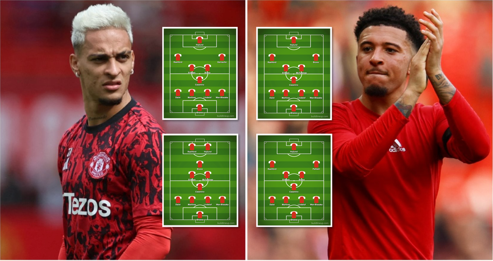 How Manchester United could line up vs Brighton without Antony & Jadon ...