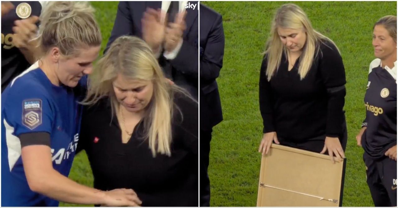 Emma Hayes breaks down in tears after Chelsea players give her ...