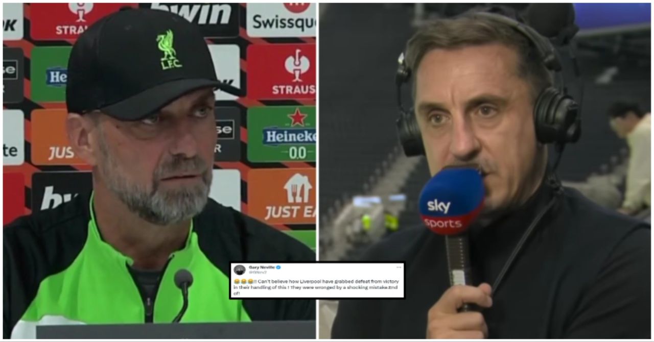 Gary Neville responds to Jurgen Klopp requesting a replay for Spurs vs ... Gary Neville responds to Jurgen Klopp requesting a replay for Spurs vs ...
