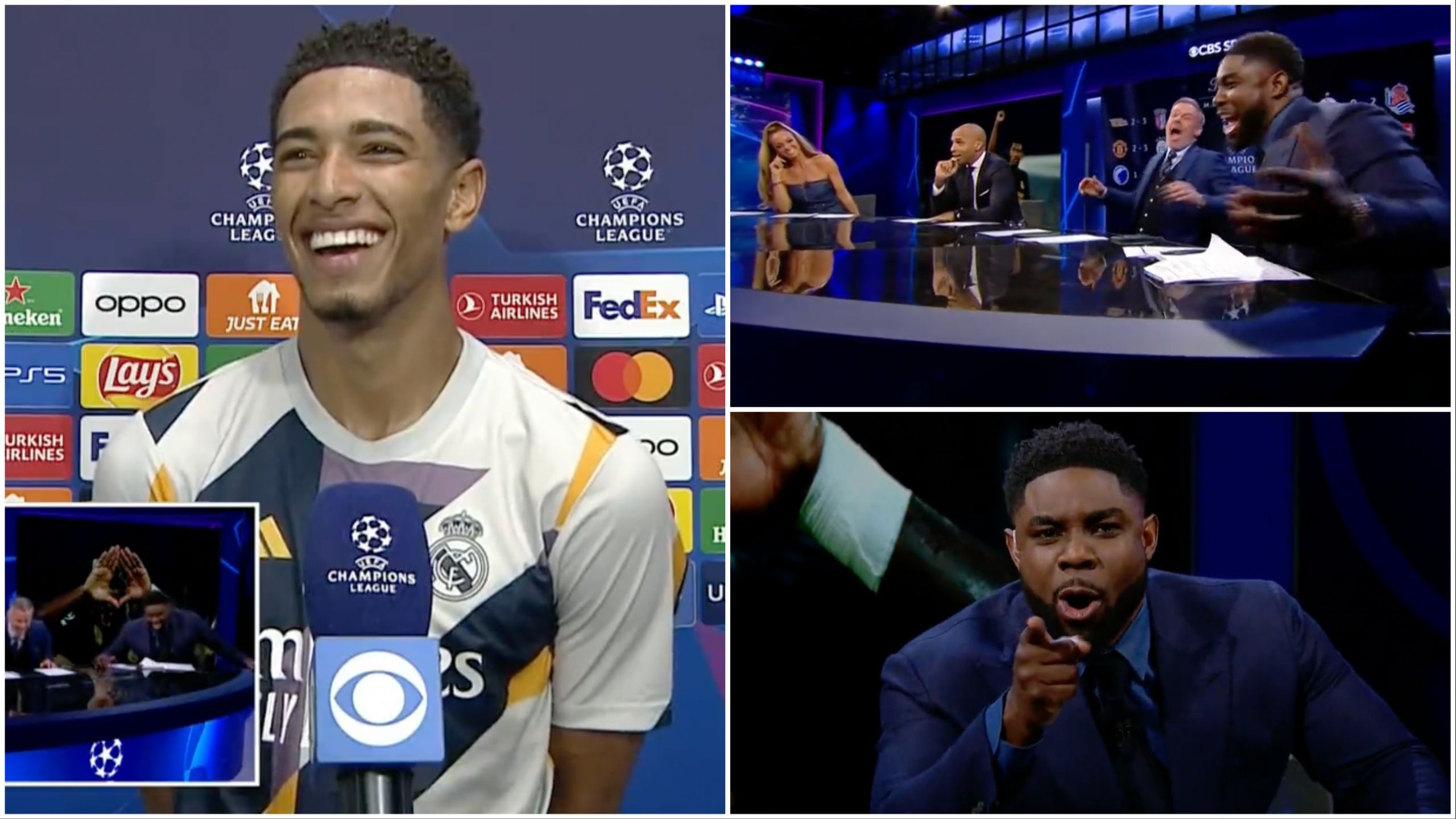 Jude Bellingham made Micah Richards' day in interview after Napoli 2-3 ...