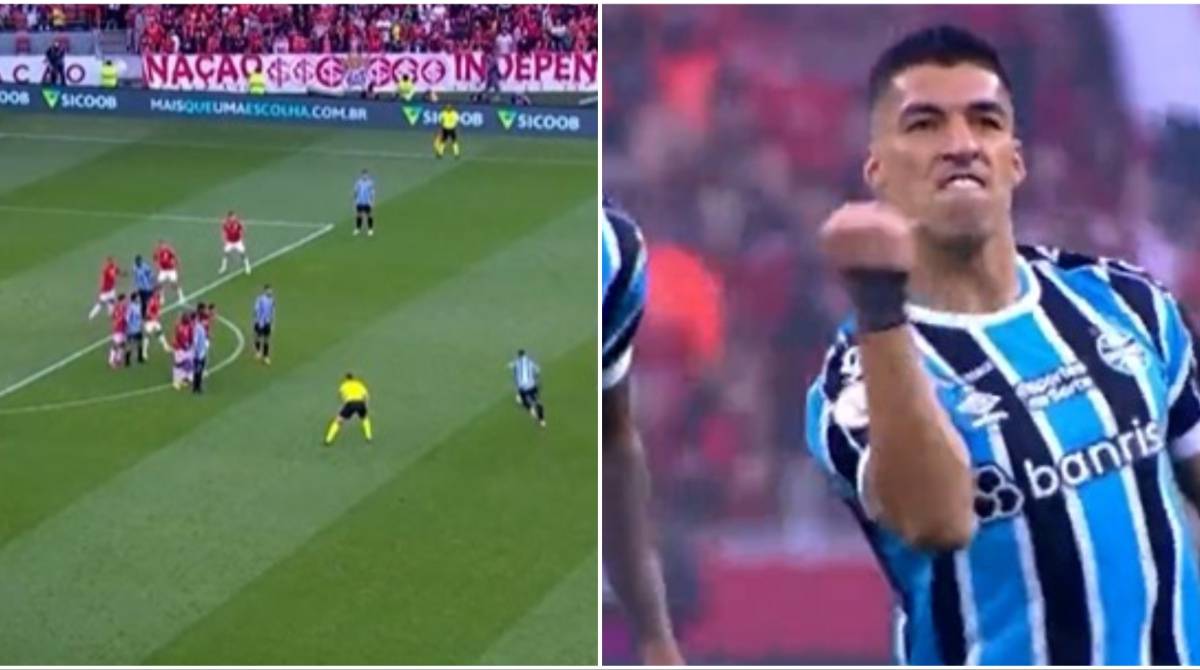 Luis Suarez rolls back the years with incredible free-kick in Brazilian ...