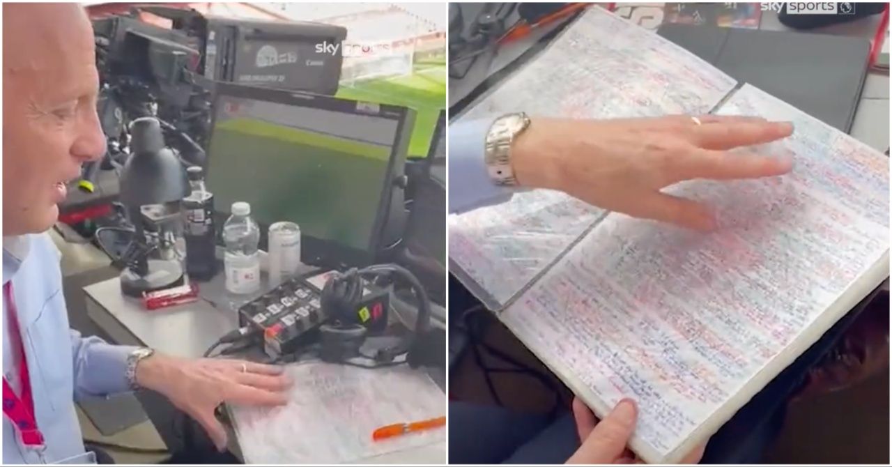 Peter Drury shows how he prepares for games before Arsenal vs Man City