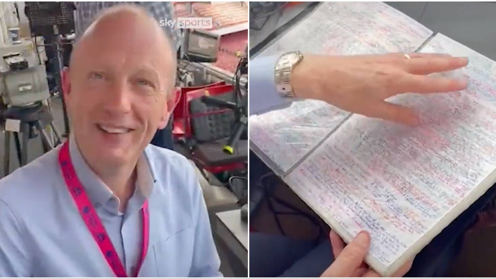 Peter Drury shows how he prepares for games before Arsenal vs Man City