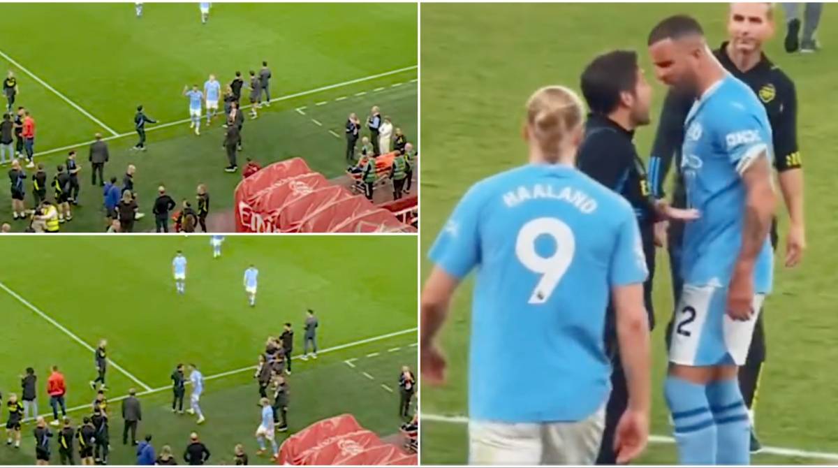 Why Kyle Walker refused to shake Arsenal coach's hand after Man City's ...