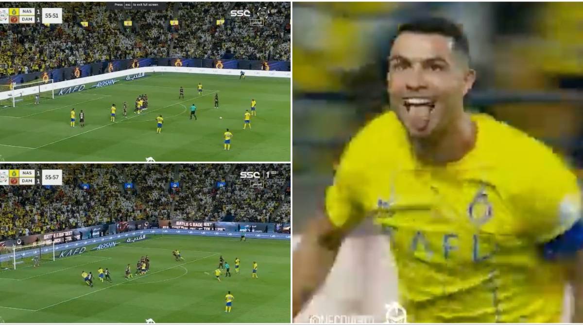 Cristiano Ronaldo scores sensational free-kick for Al-Nassr vs Damac