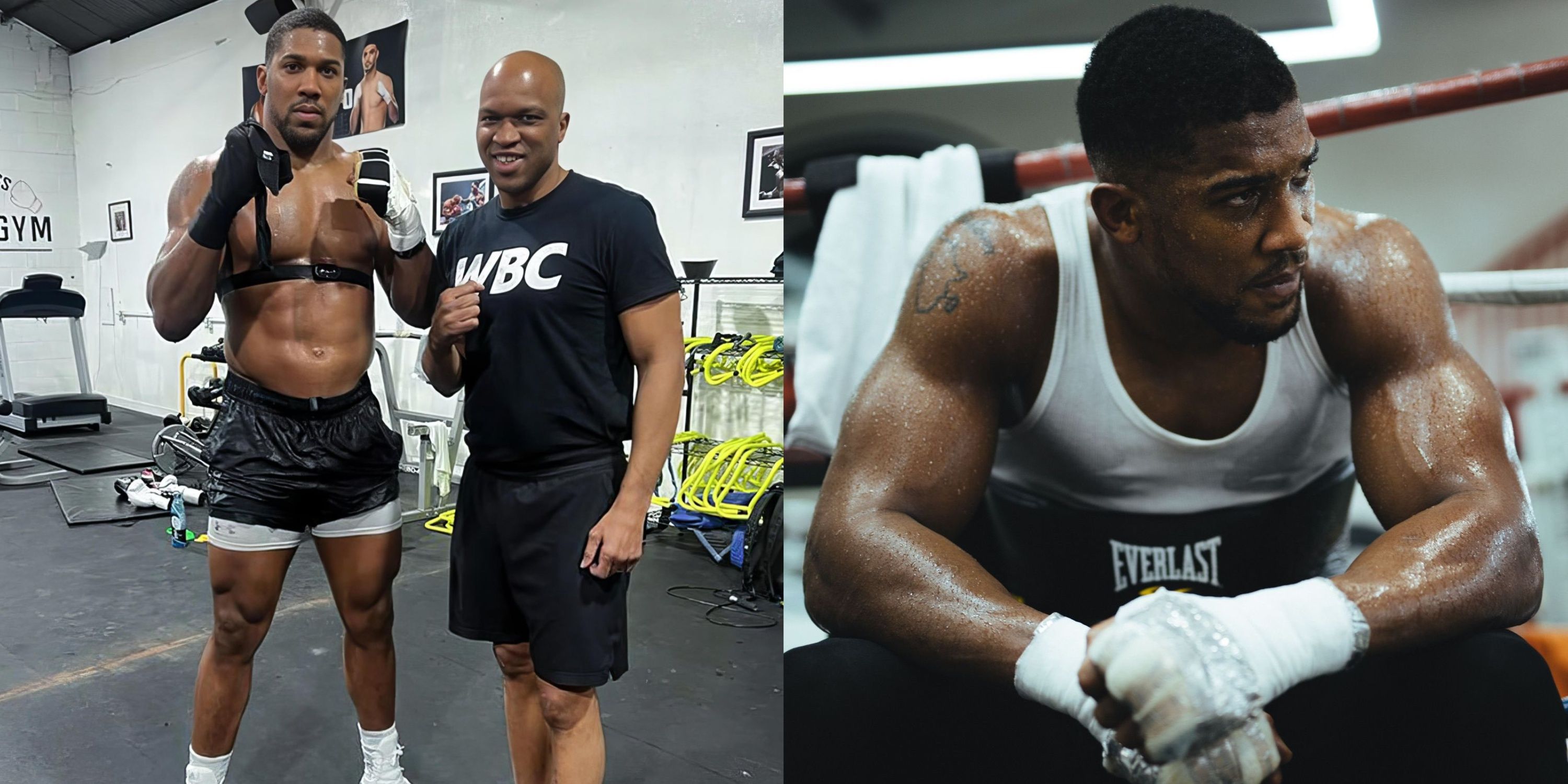 Anthony Joshua is looking absolutely jacked as he returns to gym