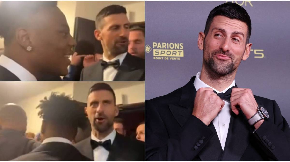 Novak Djokovic lies to IShowSpeed about his career at 2023 Ballon d'Or ...