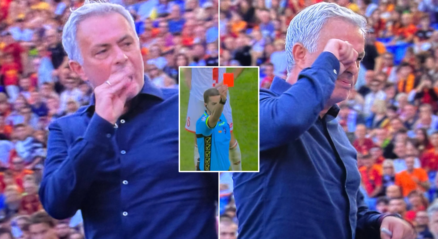 Jose Mourinho sent off after mocking Monza manager after Roma's late winner