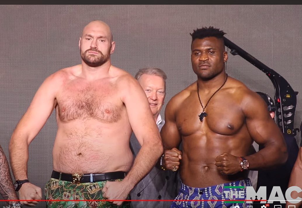 Tyson Fury & Francis Ngannou's final fight physiques are insanely different