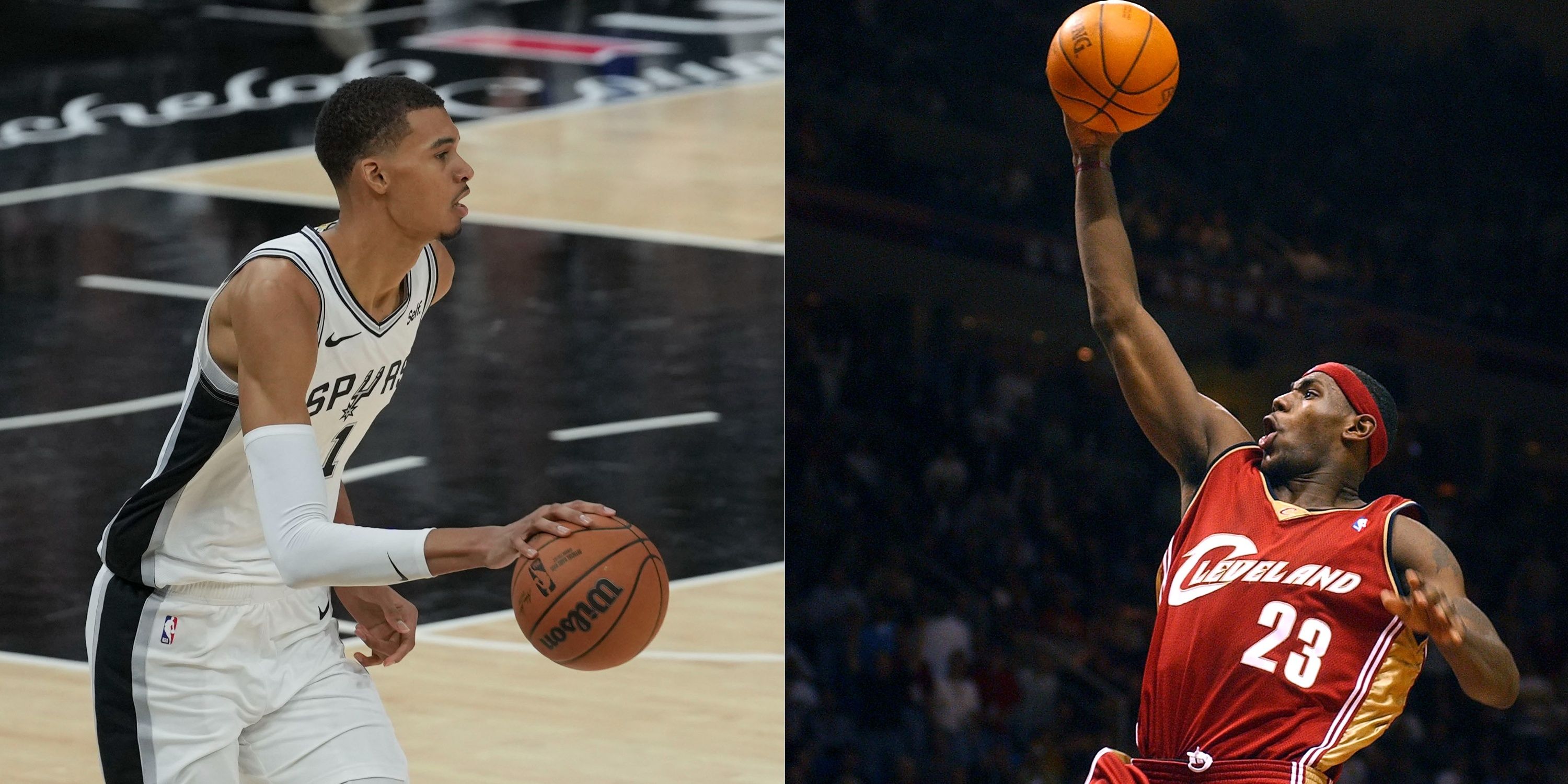 Comparing the NBA debuts of Victor Wembanyama and LeBron James