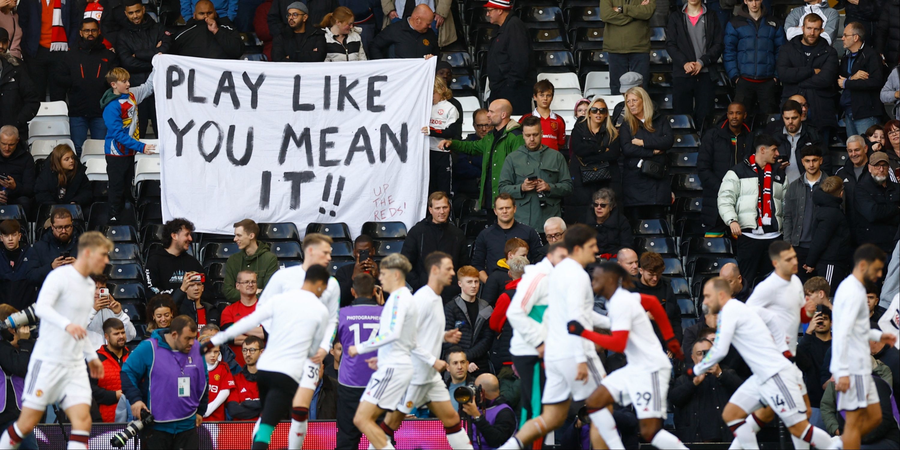 Scott McTominay reacted to Man Utd fans' pre-game banner after Fulham win
