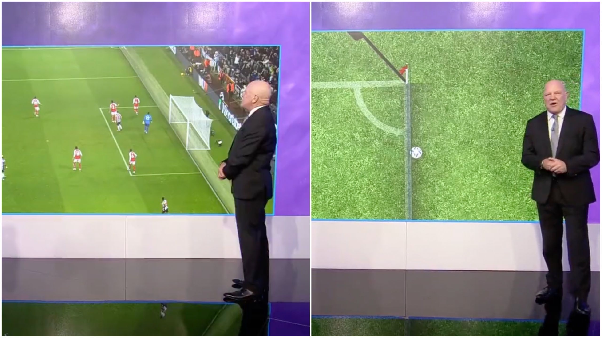 New footage shows whether Newcastle's goal v Arsenal was out of play or not