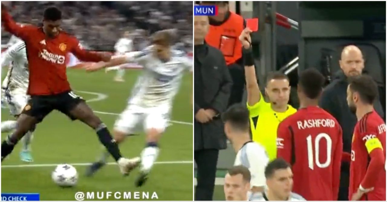 Marcus Rashford shown controversial red card for Man Utd against Copenhagen