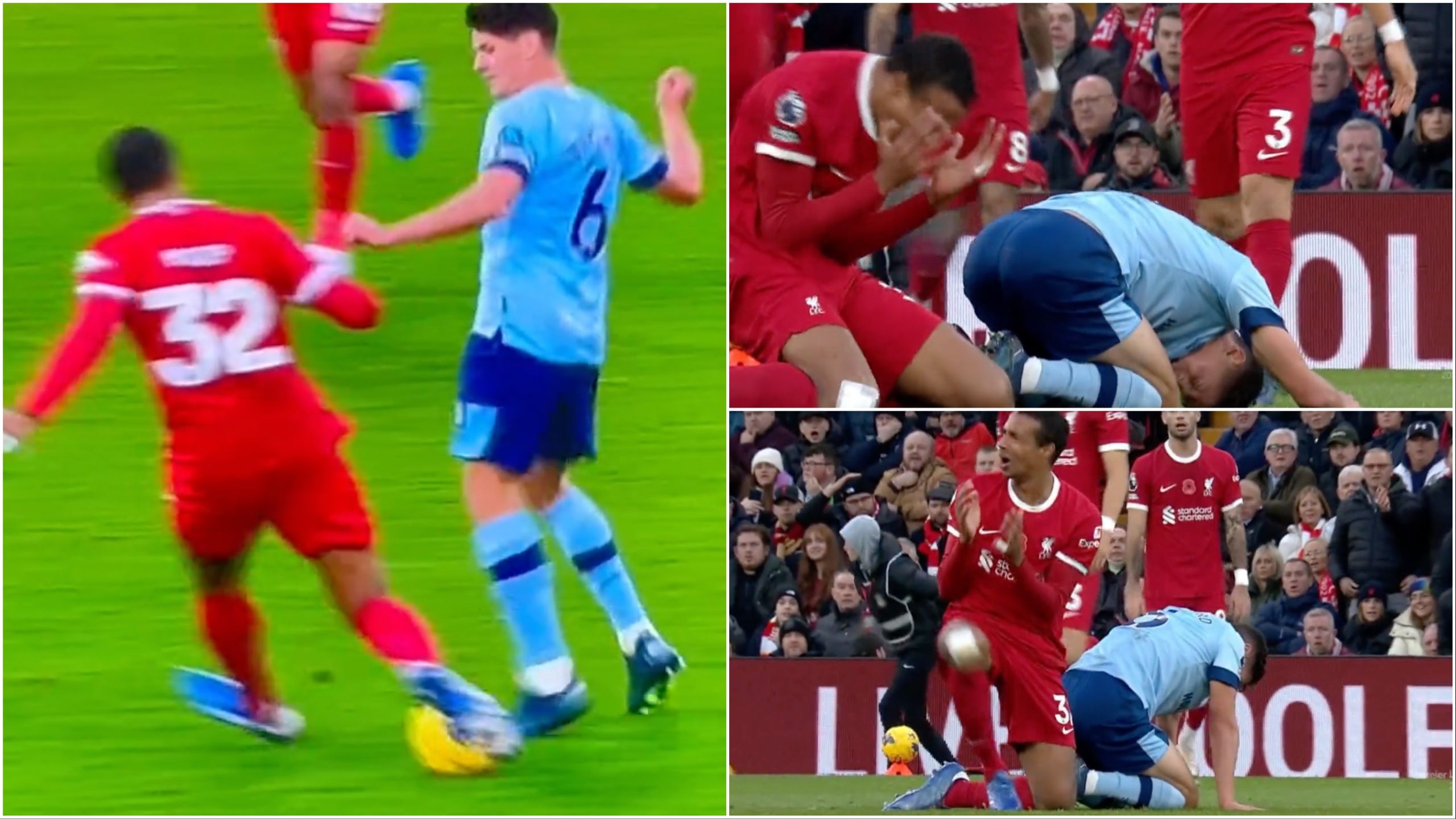 Joel Matip's wild reaction after picking up harsh yellow card in ...