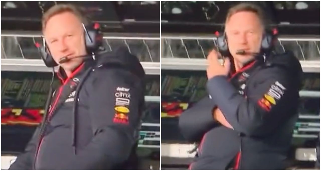Christian Horner rude gesture leads to Sky Sports apology at Las Vegas GP