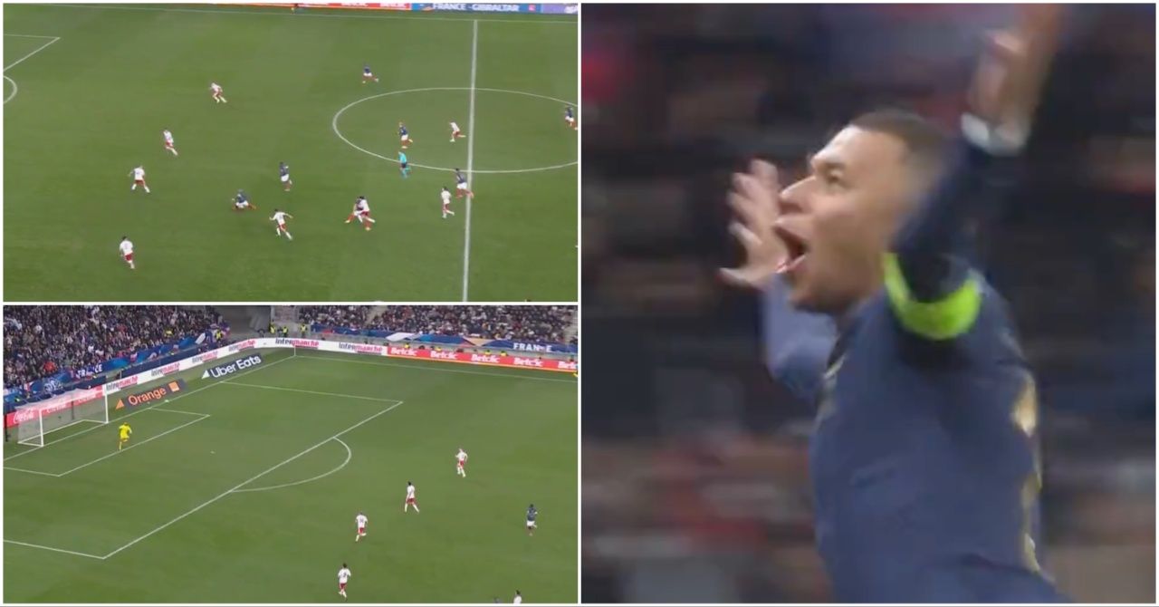 Kylian Mbappe completes hat-trick with stunner in France 14-0 Gibraltar